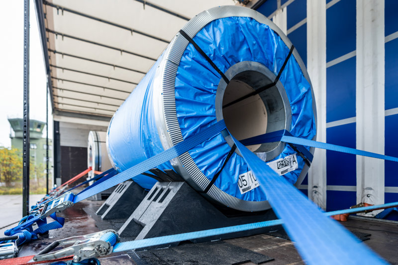 KLP® Coil Transport Cradle | Safe Steel Coil Transport on Flatbed Trailers