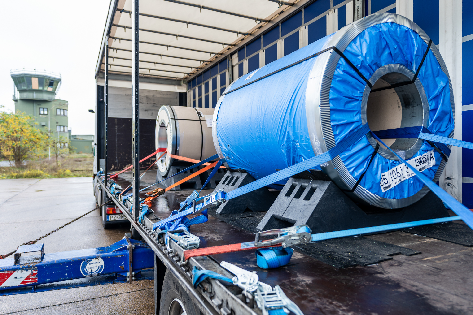 KLP® Coil Transport Cradle | Safe Steel Coil Transport on Flatbed Trailers